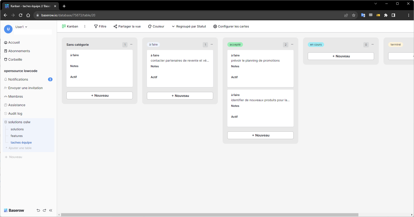 Baserow l'aternative open source à Airtable - Nokodeurs
